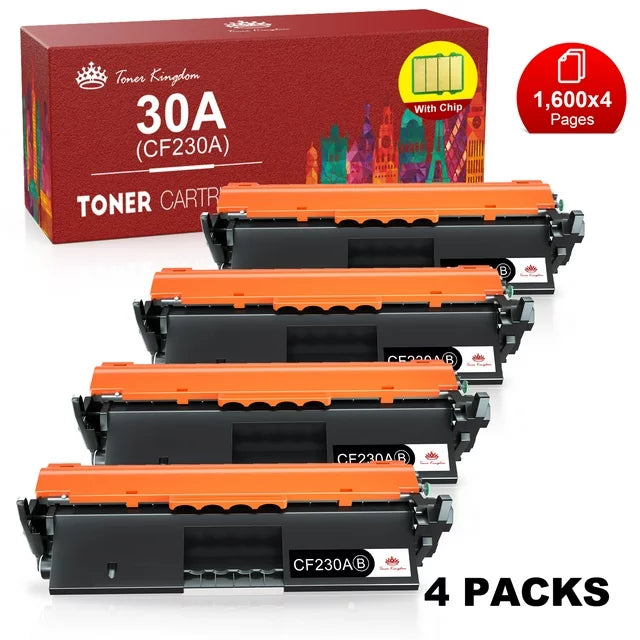 30A CF230A 30X CF230X Toner Cartridges for HP Printer (Black,4-Pack ...