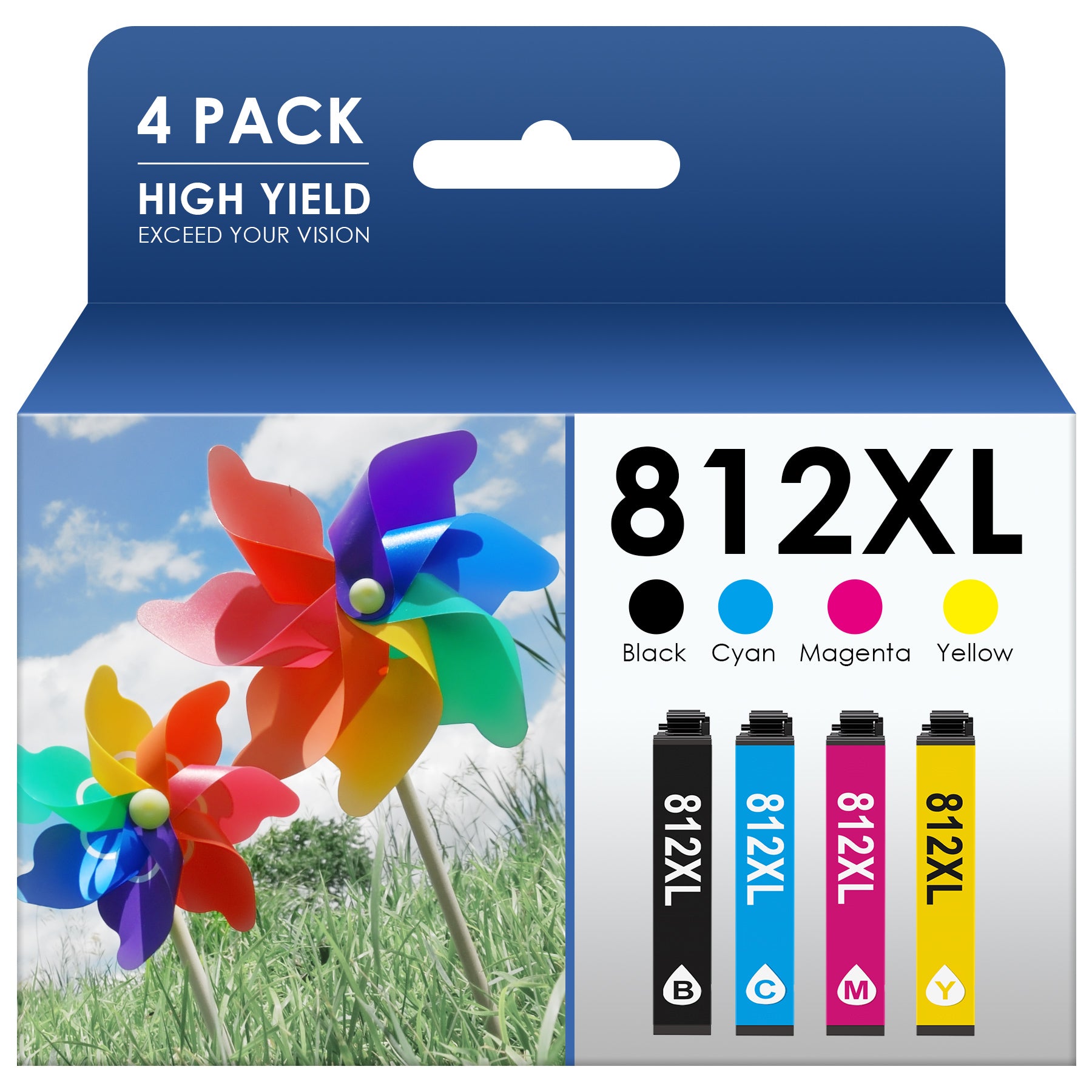 812XL Ink compatible for Epson 812 Ink Cartridges for Epson Workforce ...